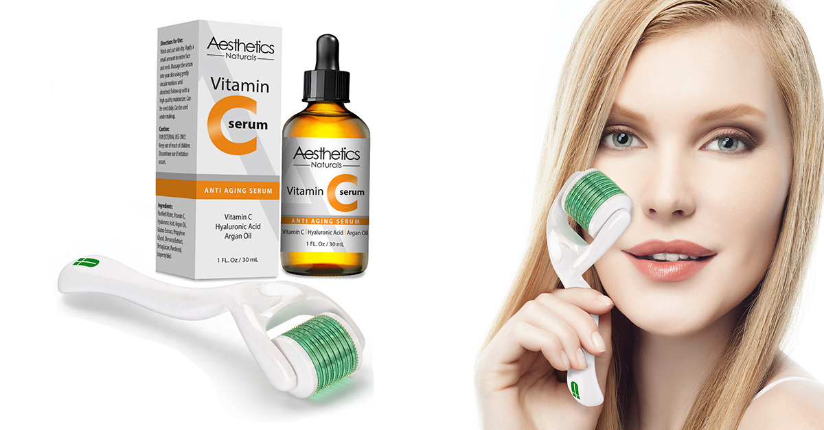 Derma Microdermabrasion Roller with Bonus Vitamin C Serum