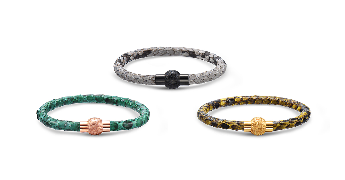 Men's Snake Skin Bracelet - 3 Colors