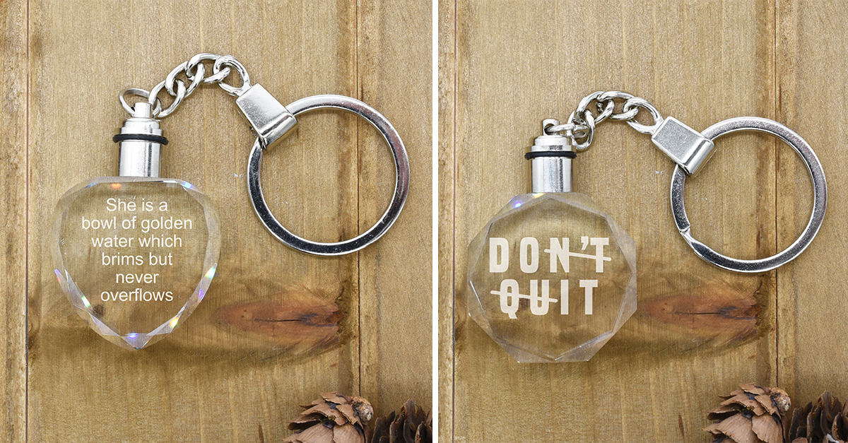 Light Up Inspirational Keychains - 12 Options