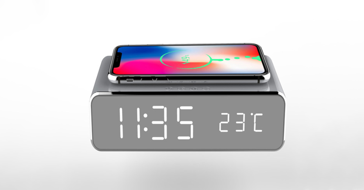 Multi-Function Alarm Clock with Wireless Charging