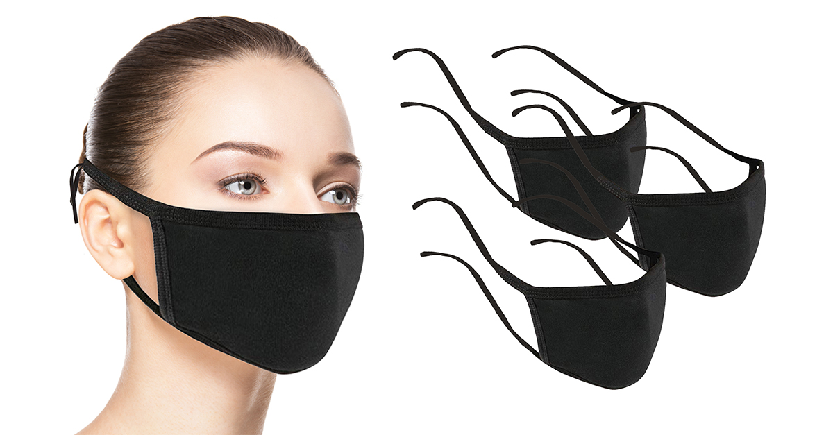 3 or 6 Pack: Reusable Non-Medical Cotton Face Masks with Adjustable Straps