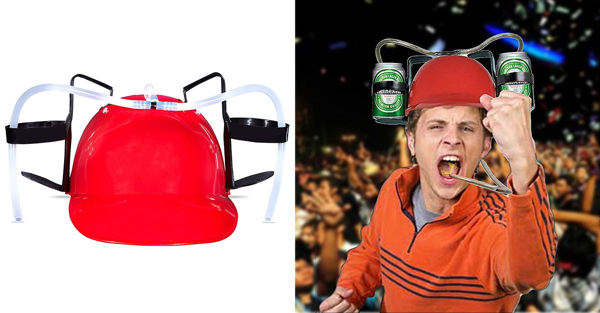 Beer and Soda Party Guzzler Helmet