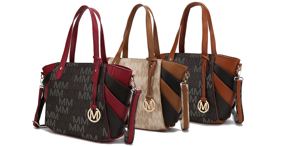 Mia K. Collection Estella Signature Satchel Bag - 5 Colors