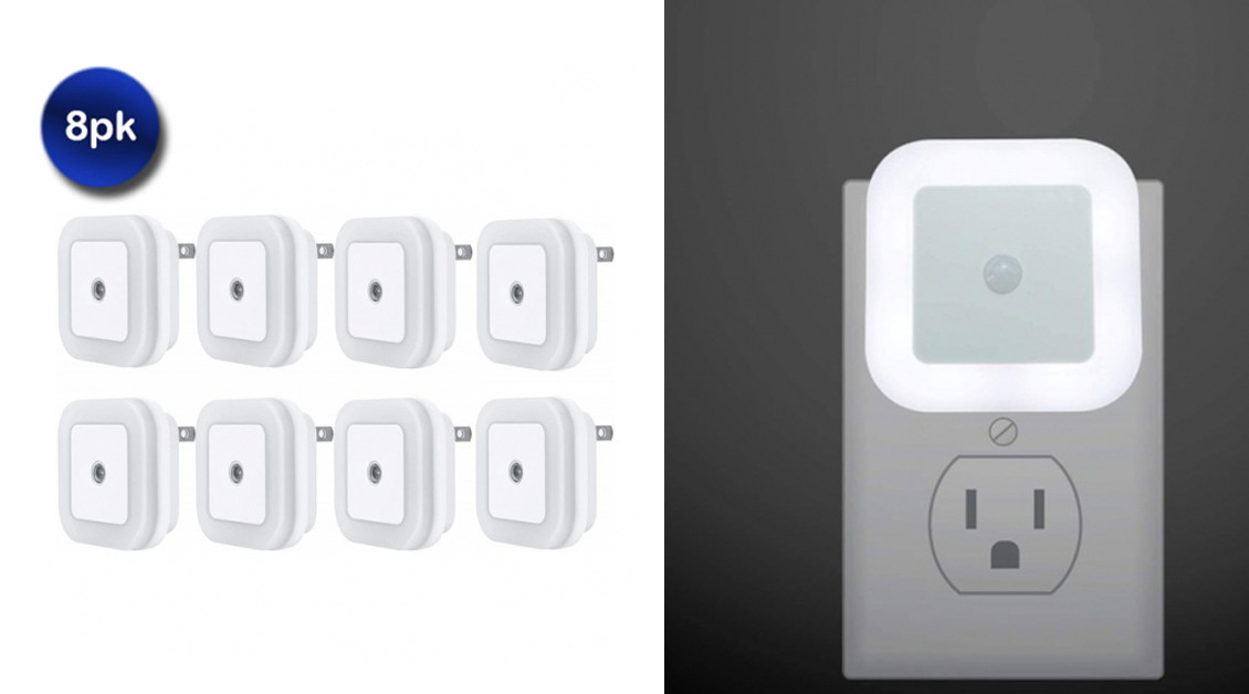 8 Pack: LED Plug-in Night Light