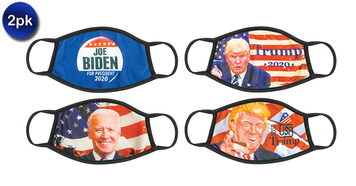 2 Pack: President 2020 Election Masks