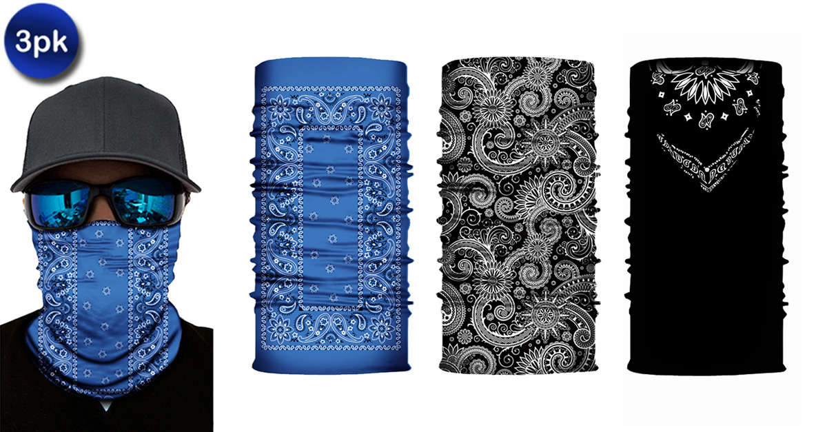 3 Pack: Neck Tube Mask