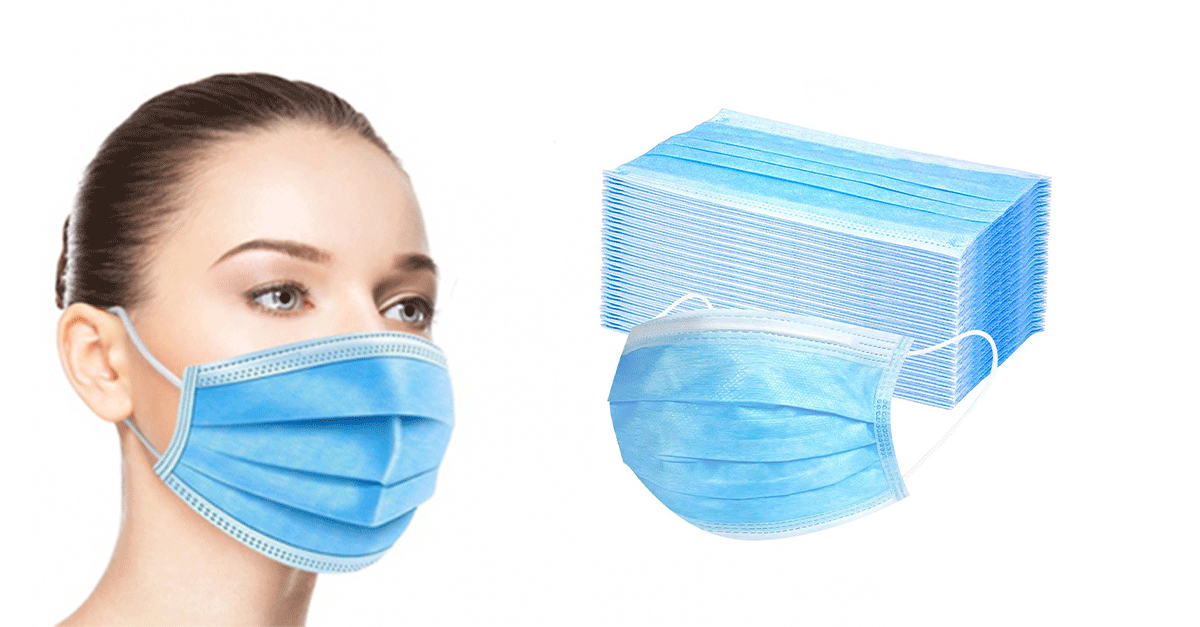 Disposable 3-Ply Non-Medical Face Masks with Elastic Earloops ...