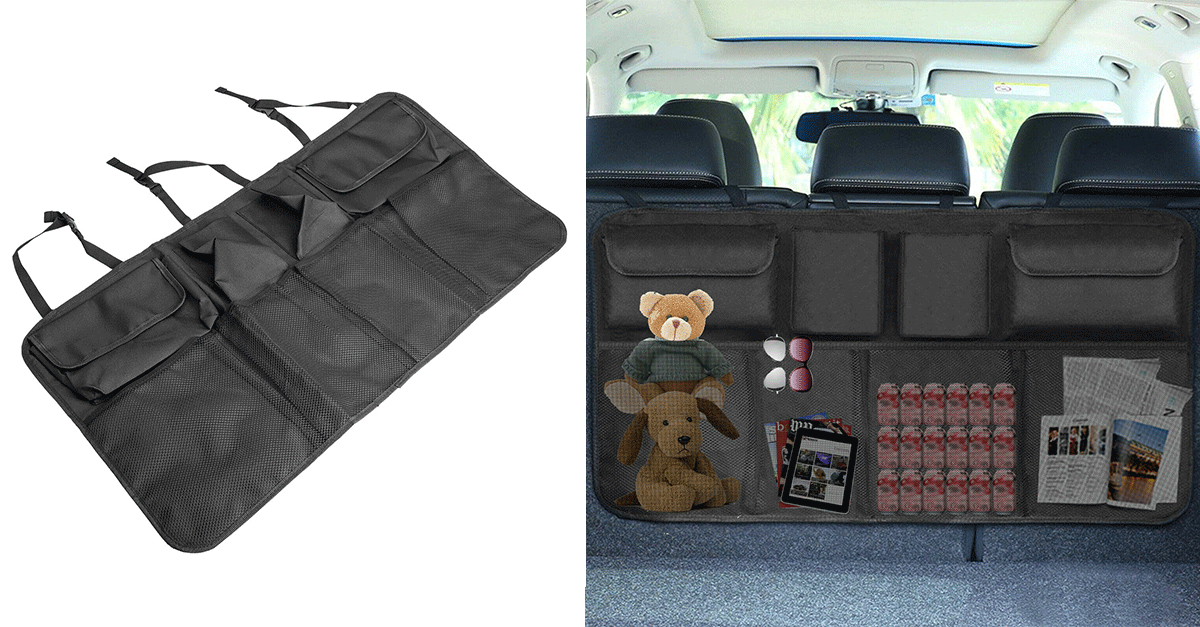 Back Seat Trunk Organizer with 8 Pockets
