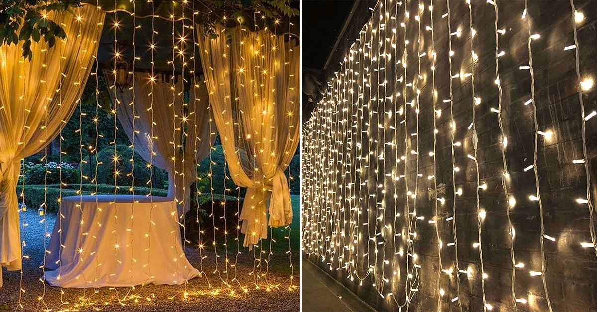 300 Led Window Curtain String Lights with Remote Control