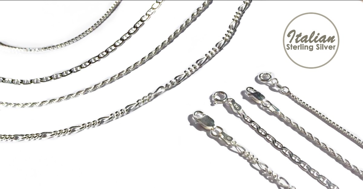 Italian Sterling Silver Chain - 4 Styles