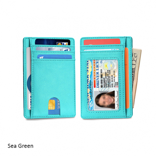 Slim Minimalist RFID Blocking Leather Wallet - 20 Colors