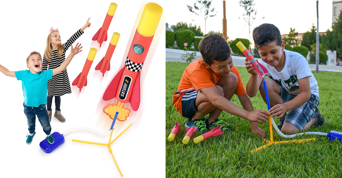 Rocket Launcher with 4 Foam Rockets & Launch Stand