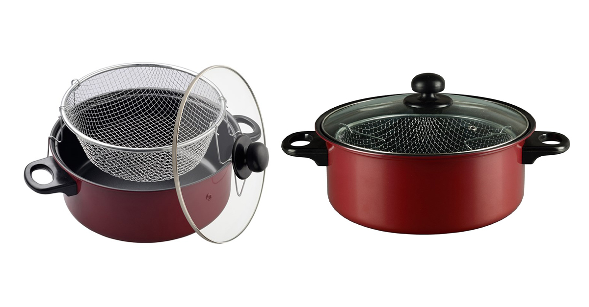 3 Piece Non-Stick Deep Fryer Set