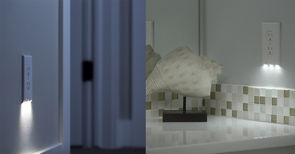 5 Pack: Outlet Cover with LED Night Light - 2 Styles