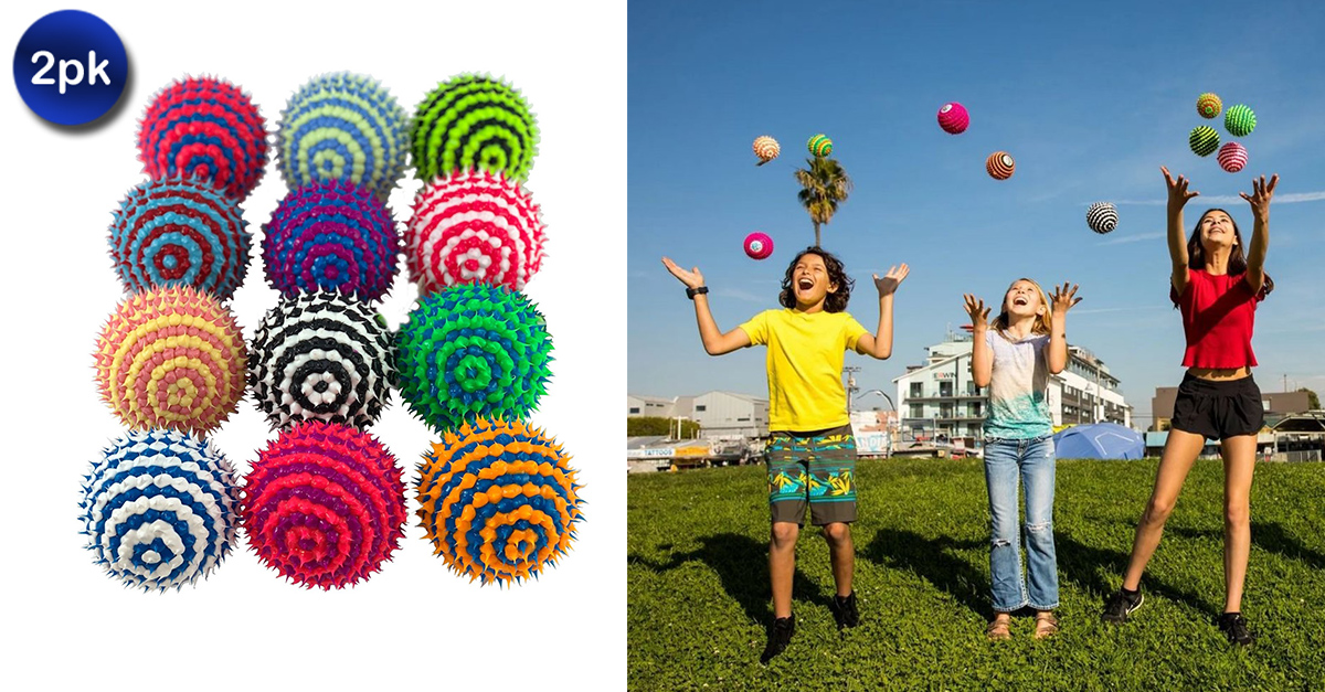 2 Pack: Drop Dots Multicolor 65mm Sensory Bouncy Ball