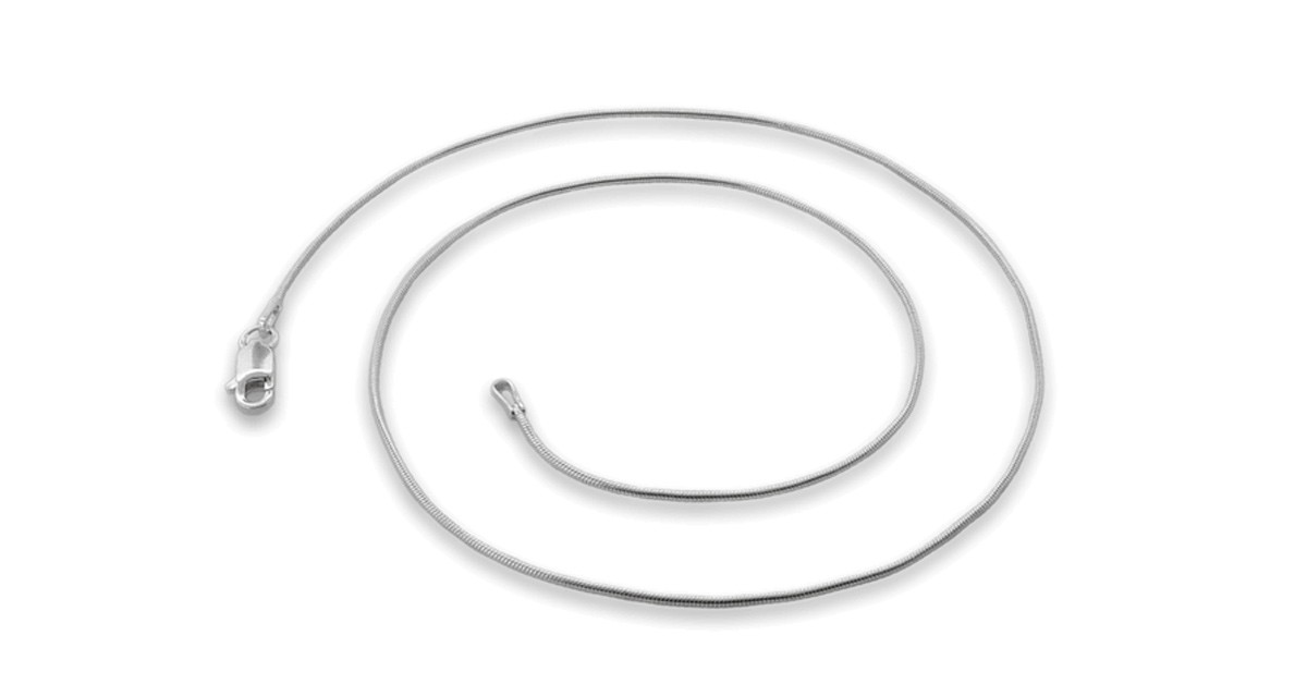 Solid Italian Snake Chain in Sterling Silver