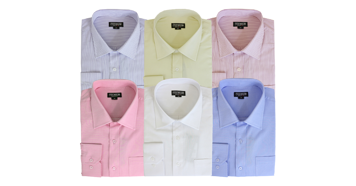 Men's Solid and Printed Fancy Dress Shirt - 8 Colors