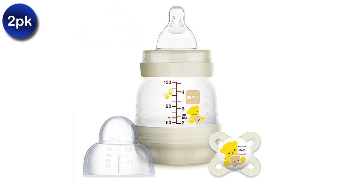 2 Pack: Newborn Anti-Colic Bottle with Pacifier Set