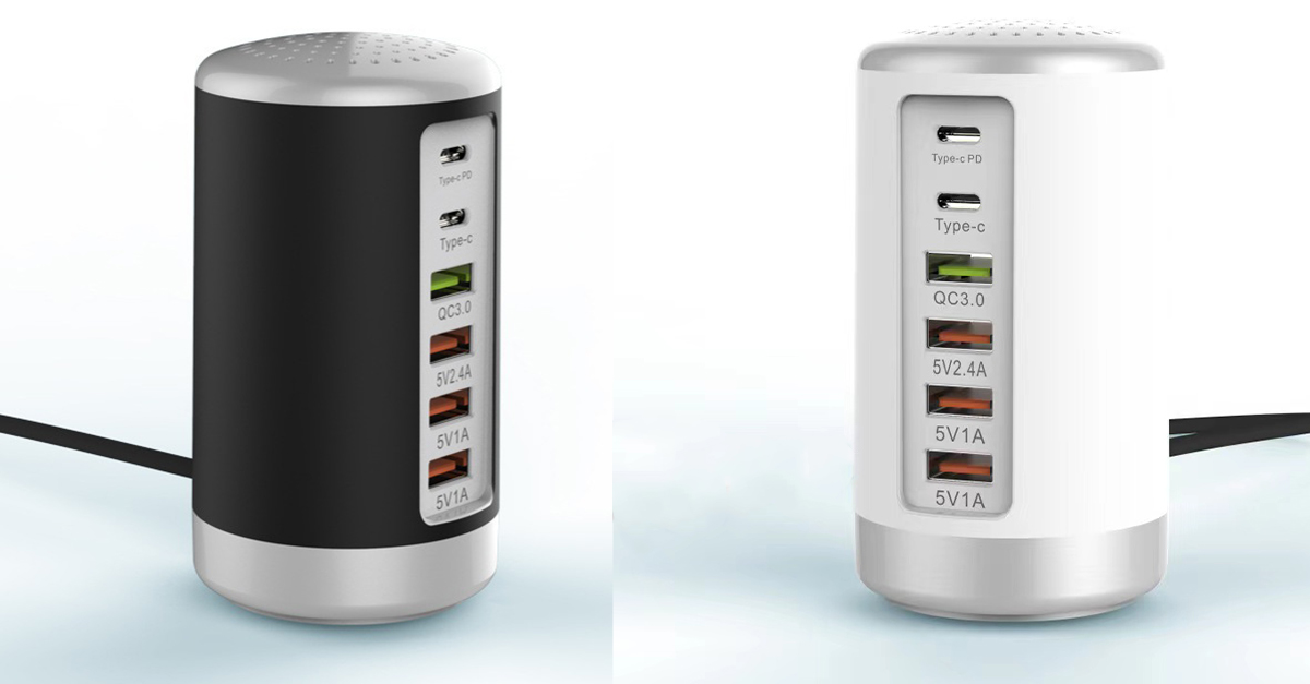 6 Port Fast Charge Tower - 2 Options