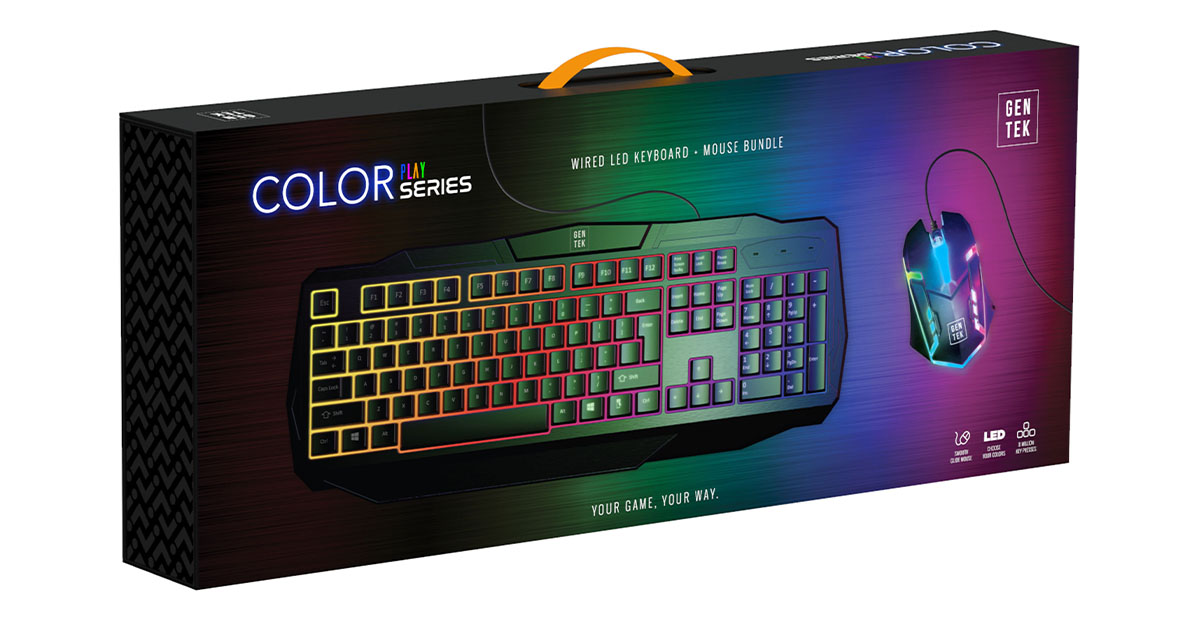 Wired LED Keyboard & Mouse Gaming Bundle