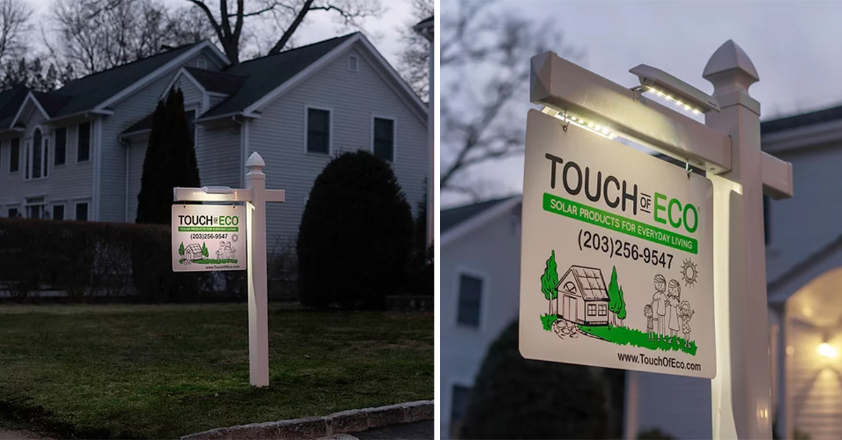 Solar Sign Post Light