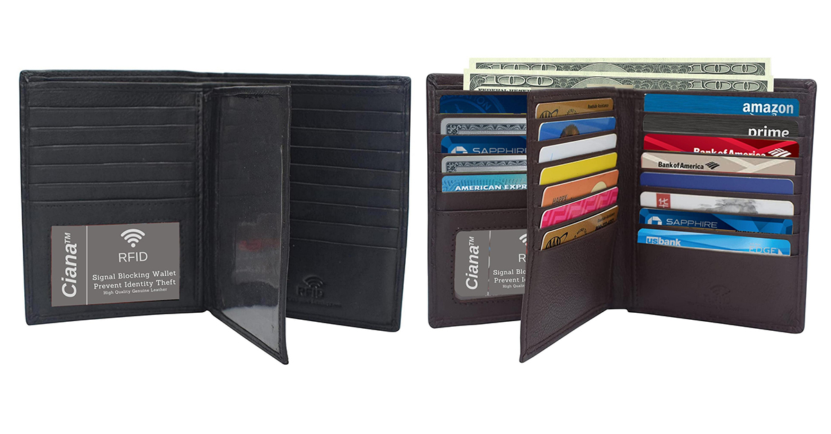 RFID Blocking Bifold Multi Credit Card ID Holder Premium Leather Wallet ...