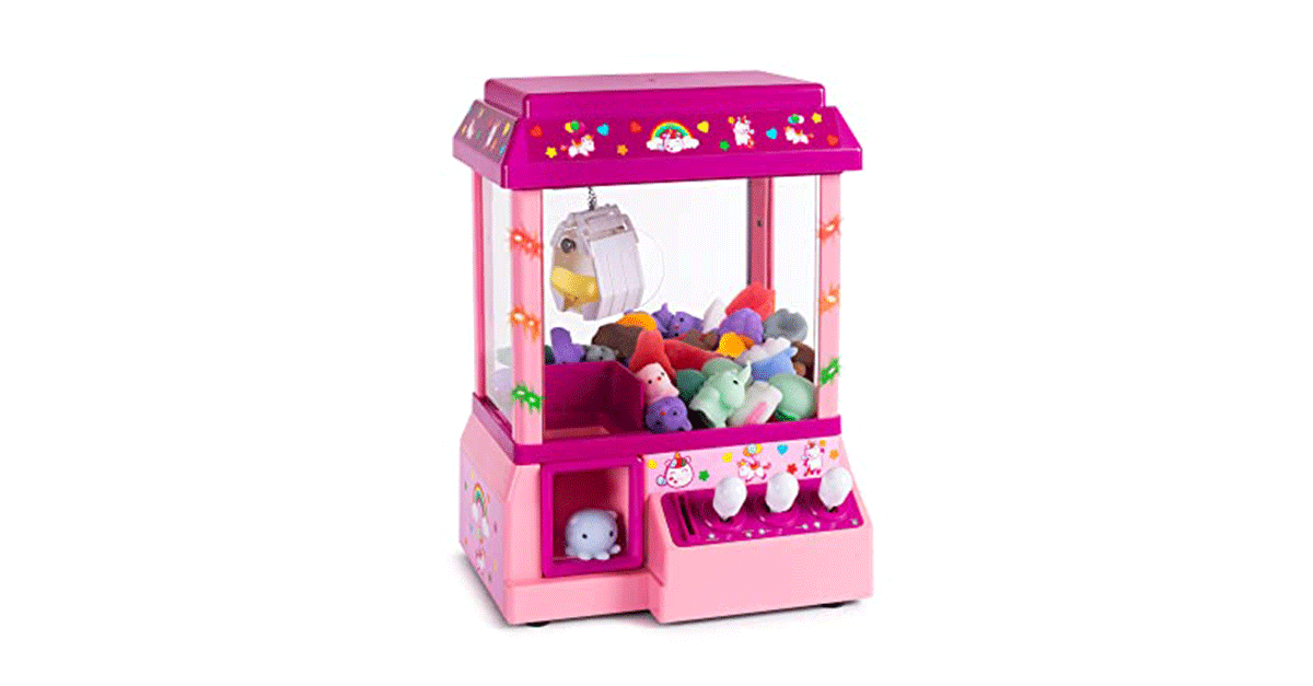 Unicorn Claw Toy Grabber Mini Arcade Machine with Lights and Sounds