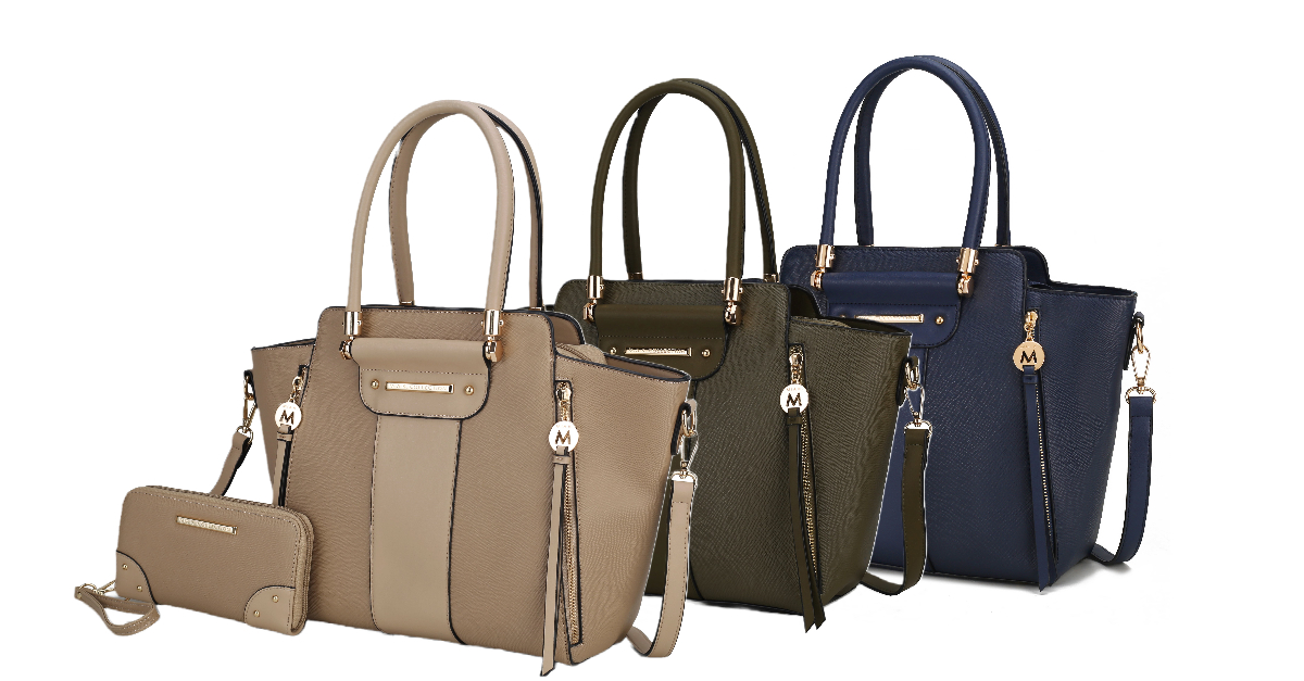 MKF Collection Eliana Vegan Leather Women’s Tote Bag and Wallet by Mia K