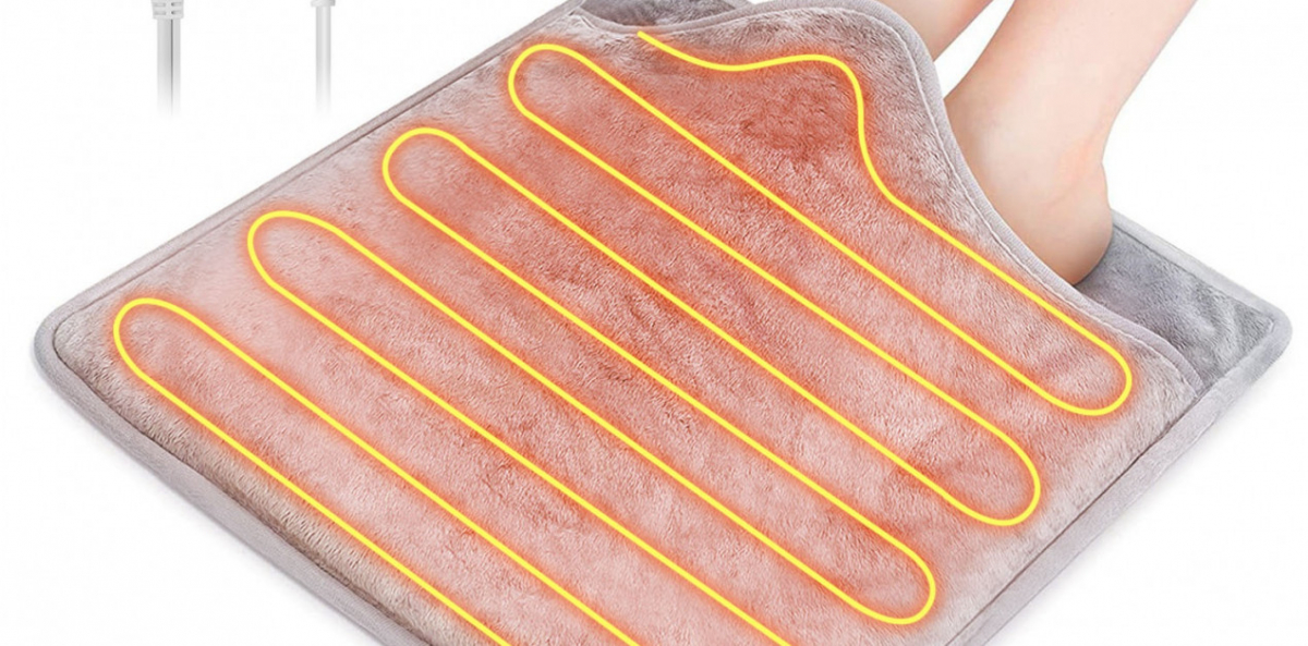 Electric Foot Warmer Heater Fast Heating Pad Cushion Mat with 6 ...