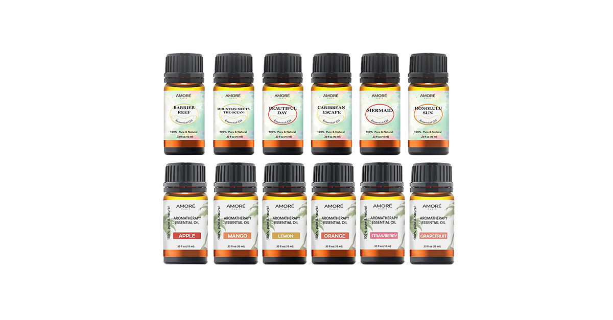 12-Pack Pure Aromatherapy Therapeutic Grade Essential Oils Set