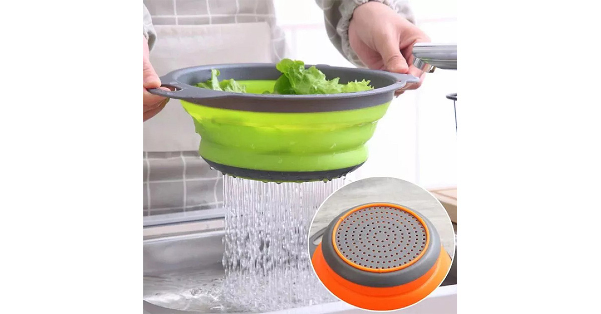2 in 1 Foldable Straining Bowl
