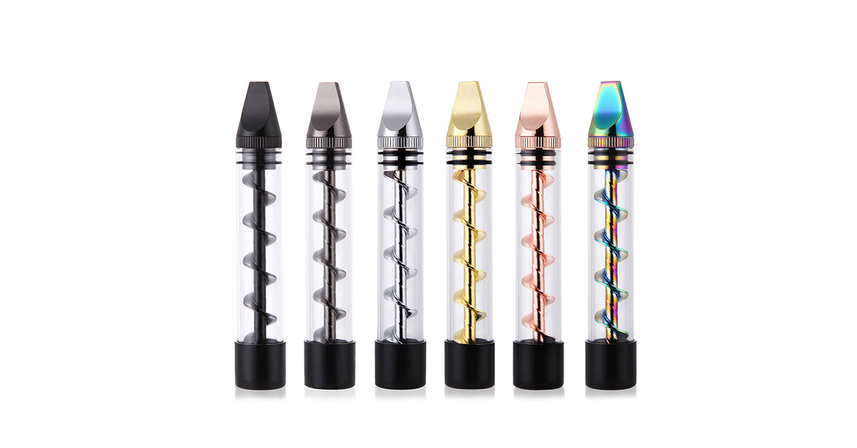 Glass Blunt Pipe Twisty 7-in-1 Grinder Blunt Kit