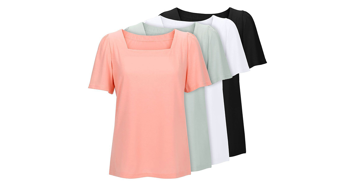 Summer Chic Square Neck T-Shirt