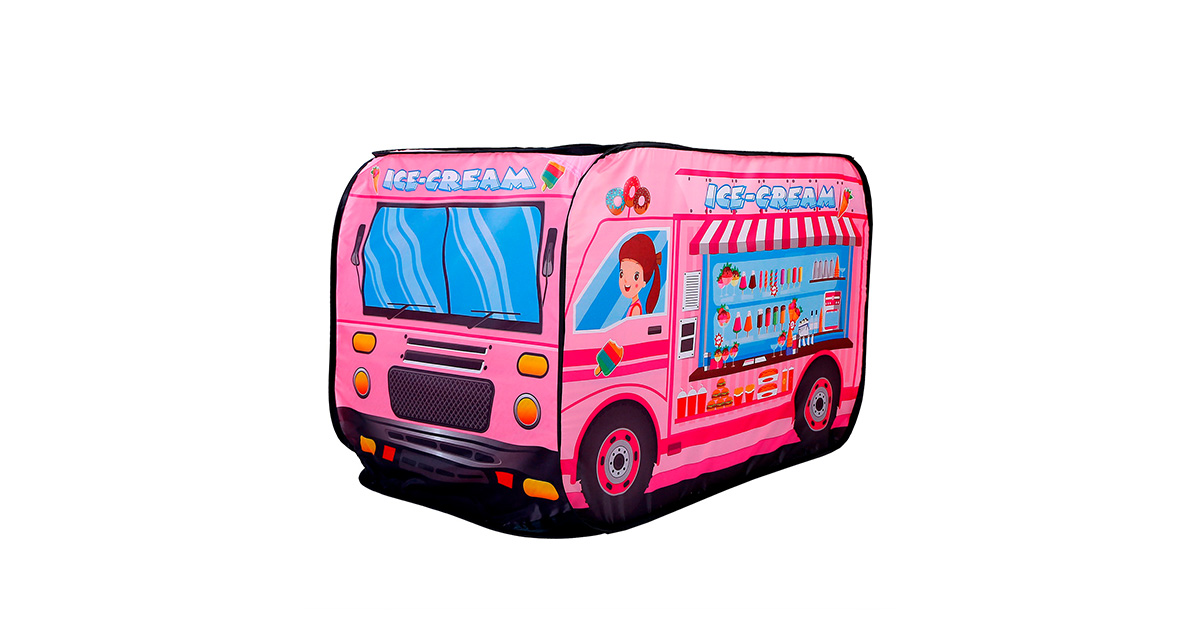Kids Pop Up Ice Cream Bus Play Tent