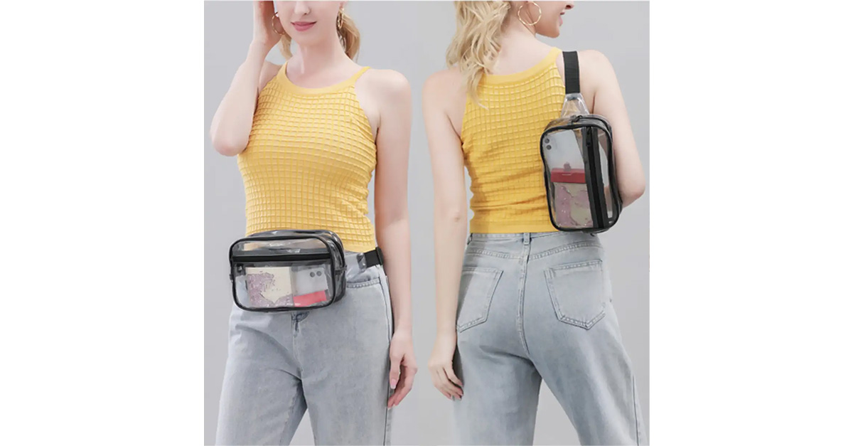 Clear Fanny Pack Waist and Shoulder Bag