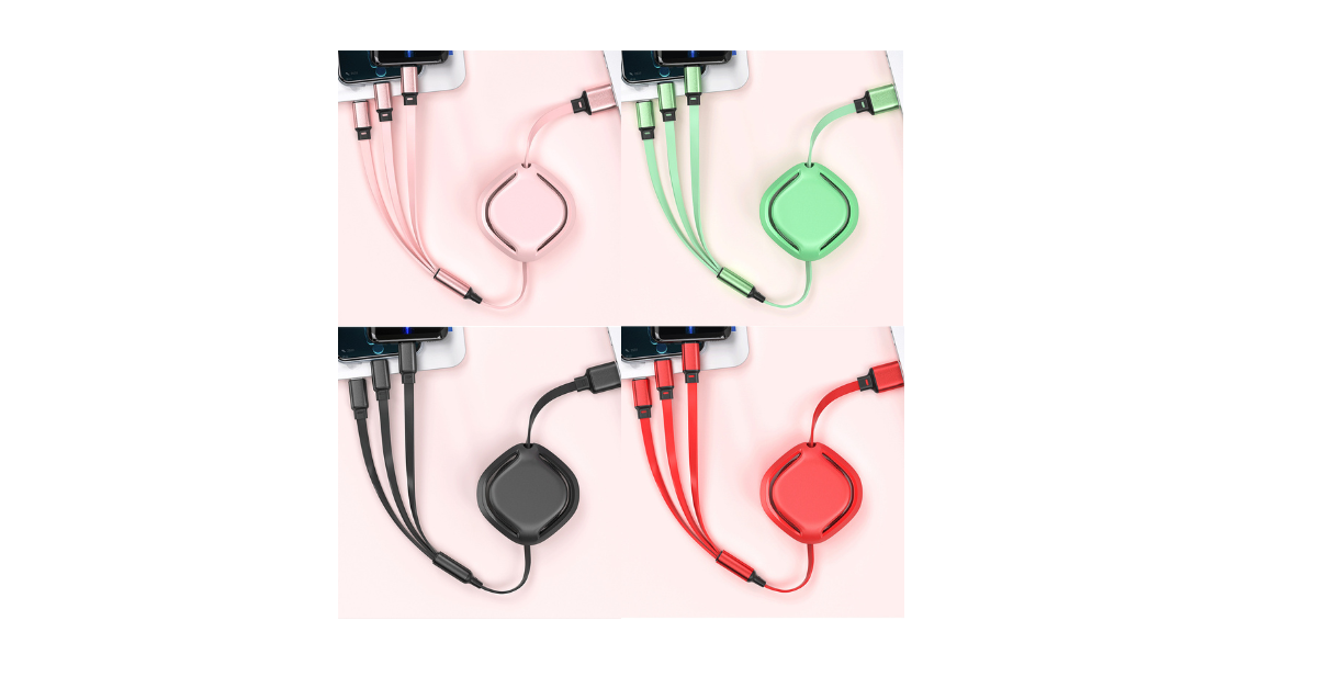 3-in-1 Fast Charge Cable - Type C/Micro USB, 2.1A, 43.3in