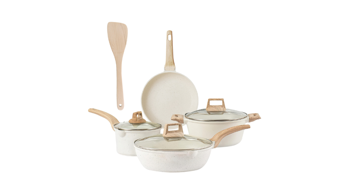 White Nonstick Cookware Set