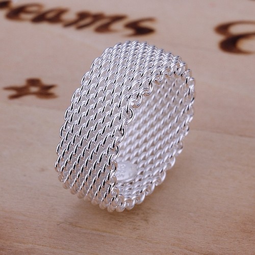 Sterling Silver Woven Mesh Ring