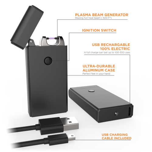 LINSE Flameless Rechargeable Plasma Beam Windproof Lighter