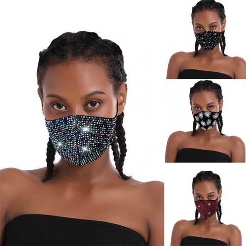 6 Pack: Rhinestone Bling Face Mask
