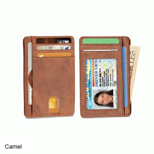 Slim Minimalist RFID Blocking Leather Wallet - 20 Colors
