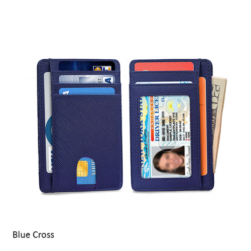 Slim Minimalist RFID Blocking Leather Wallet - 20 Colors