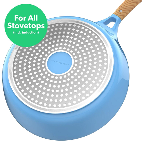 Vremi 8 Piece Ceramic Nonstick Cookware Set