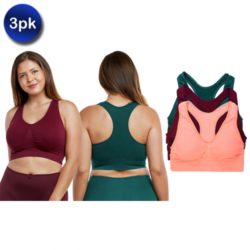 3 Pack: Seamless Miracle Bra with Removable Pads