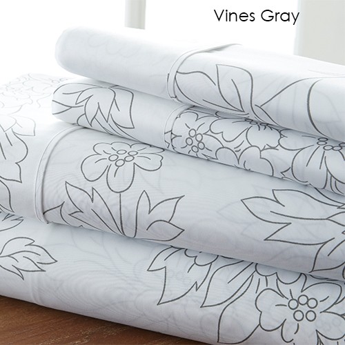 Ultra-Soft Home Collection 1800 Series Premium Printed 4pc Sheet Set ...