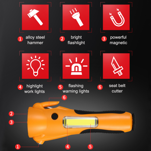 6-in-1 Emergency Flashlight Tool